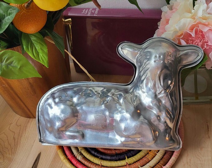 Vintage Aluminum Cast Metal Lamb Cake Mold / Cooking Baking Kitchen ...