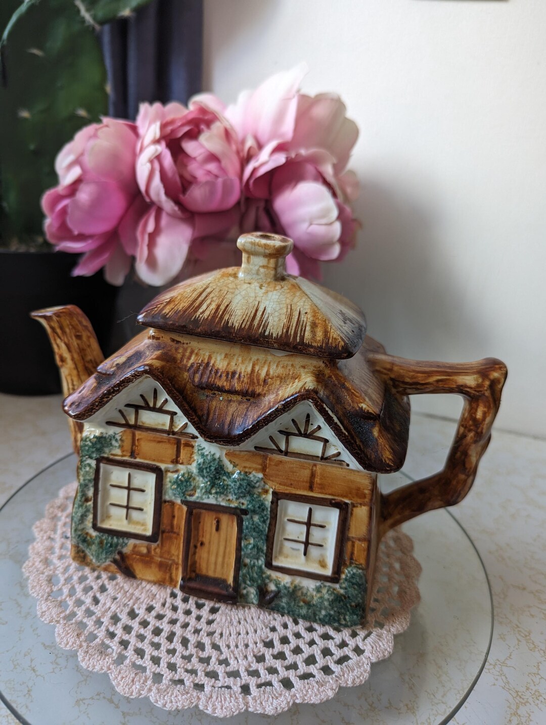 Vintage Rare Cream Cottagewear Teapot PPC England 1940s House Teapot - Etsy