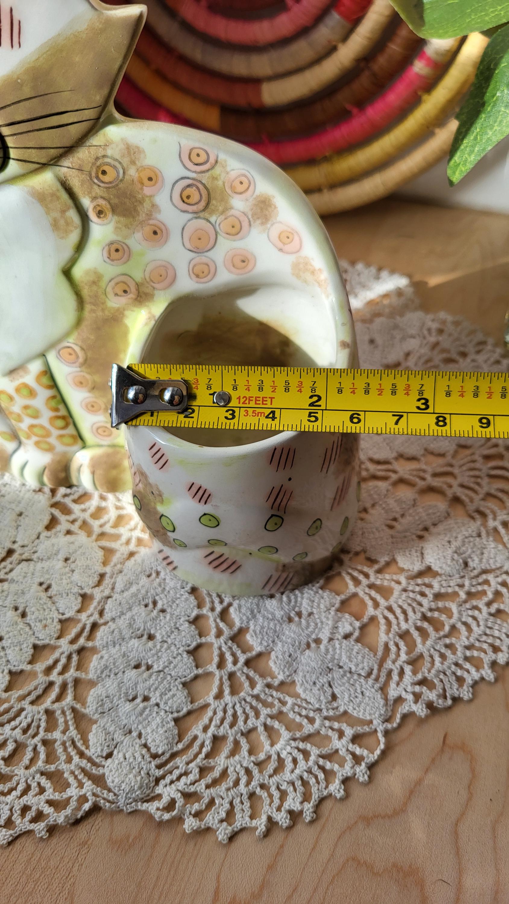 Vintage Ceramic Toothpicks or Planter Holder Bella Casa Cat Shape ...
