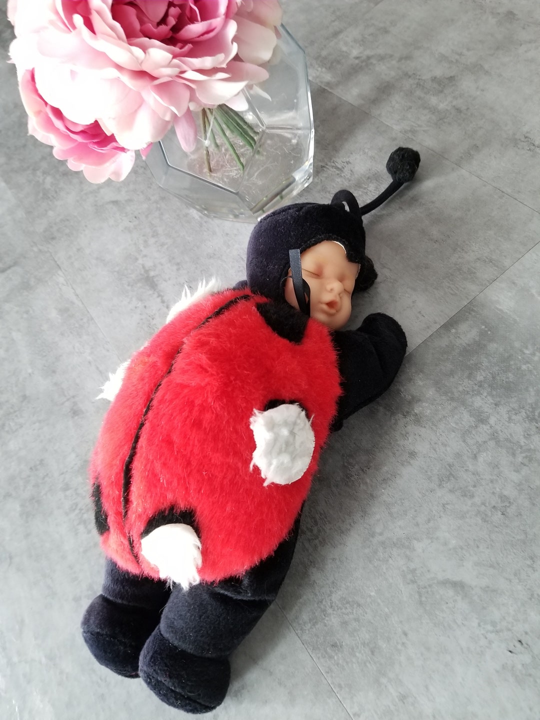 Vintage Anne Geddes Baby Lady Bug With Black and White Dots Rare - Etsy