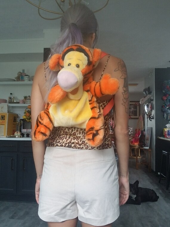Vintage Tigger Backpack Plush Bag 12" Winnie the Pooh… - Gem