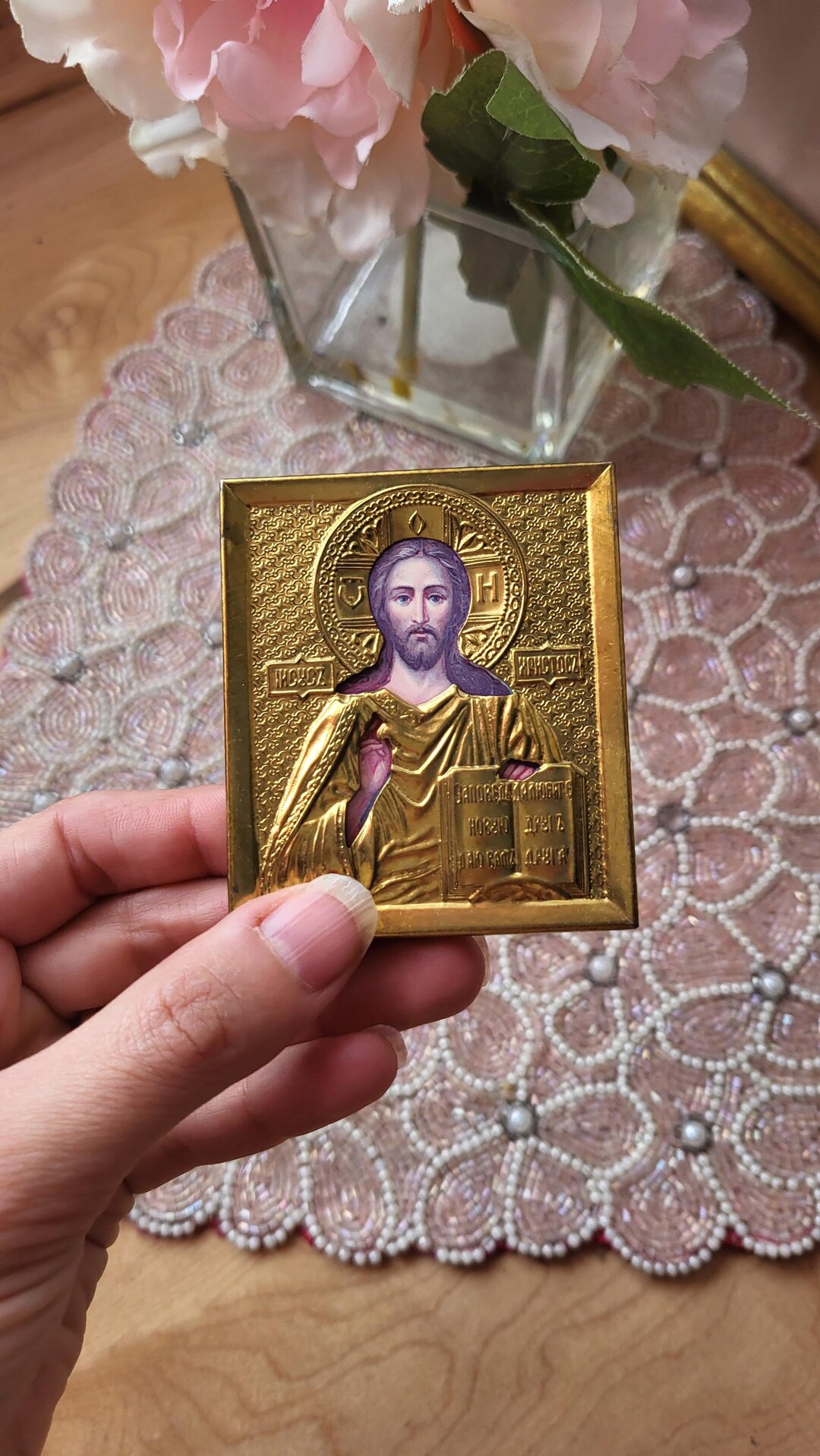 Vintage Orthodox Miniature Icon of the Lord Jesus Christ - Etsy