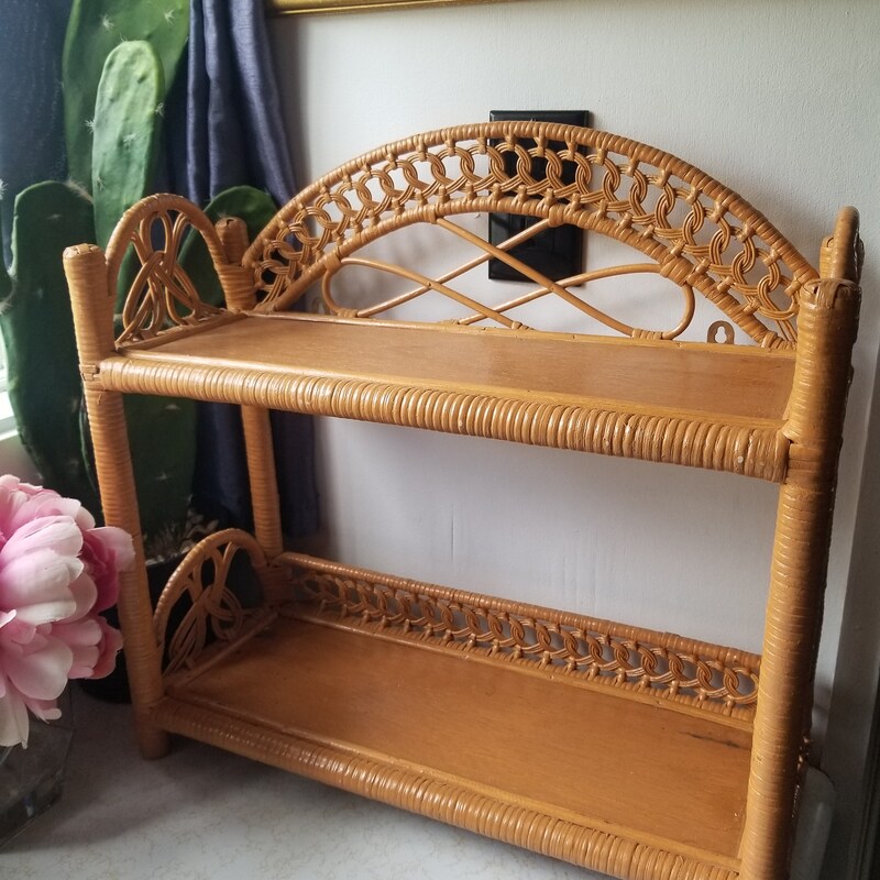 Rattan Shelf Bookcase - Etsy