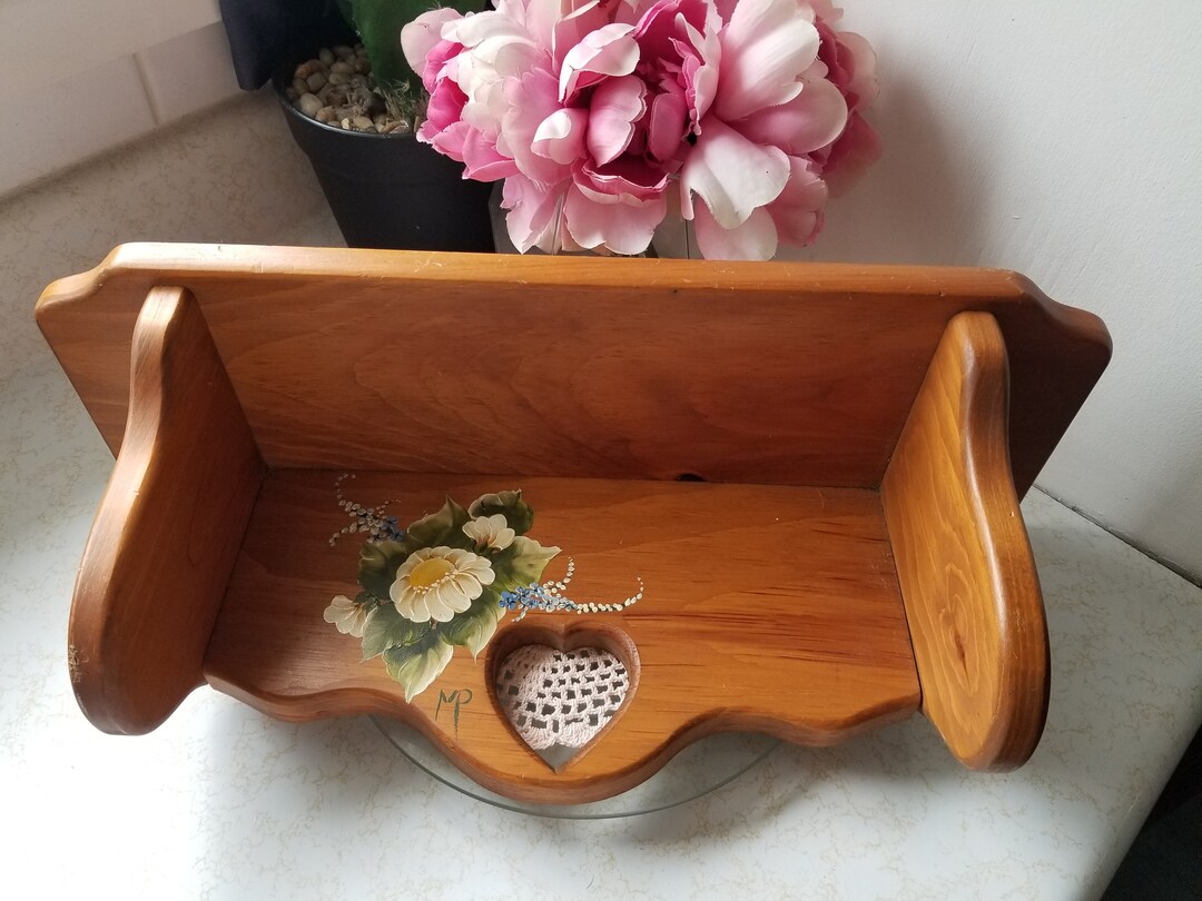 Vintage Cutest Wooden Heart Shelf Handmade and Handpainted - Etsy