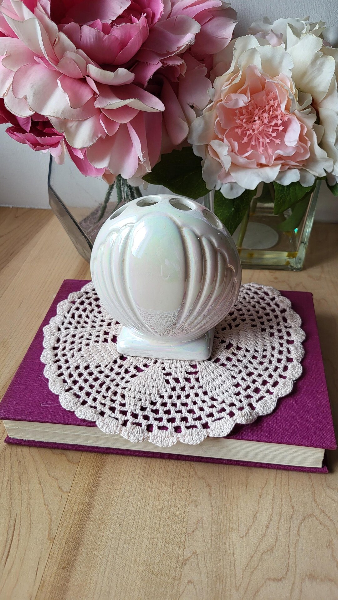 Vintage Art Deco Revival Shell Shape Iridescent Toothbrush Holder - Etsy