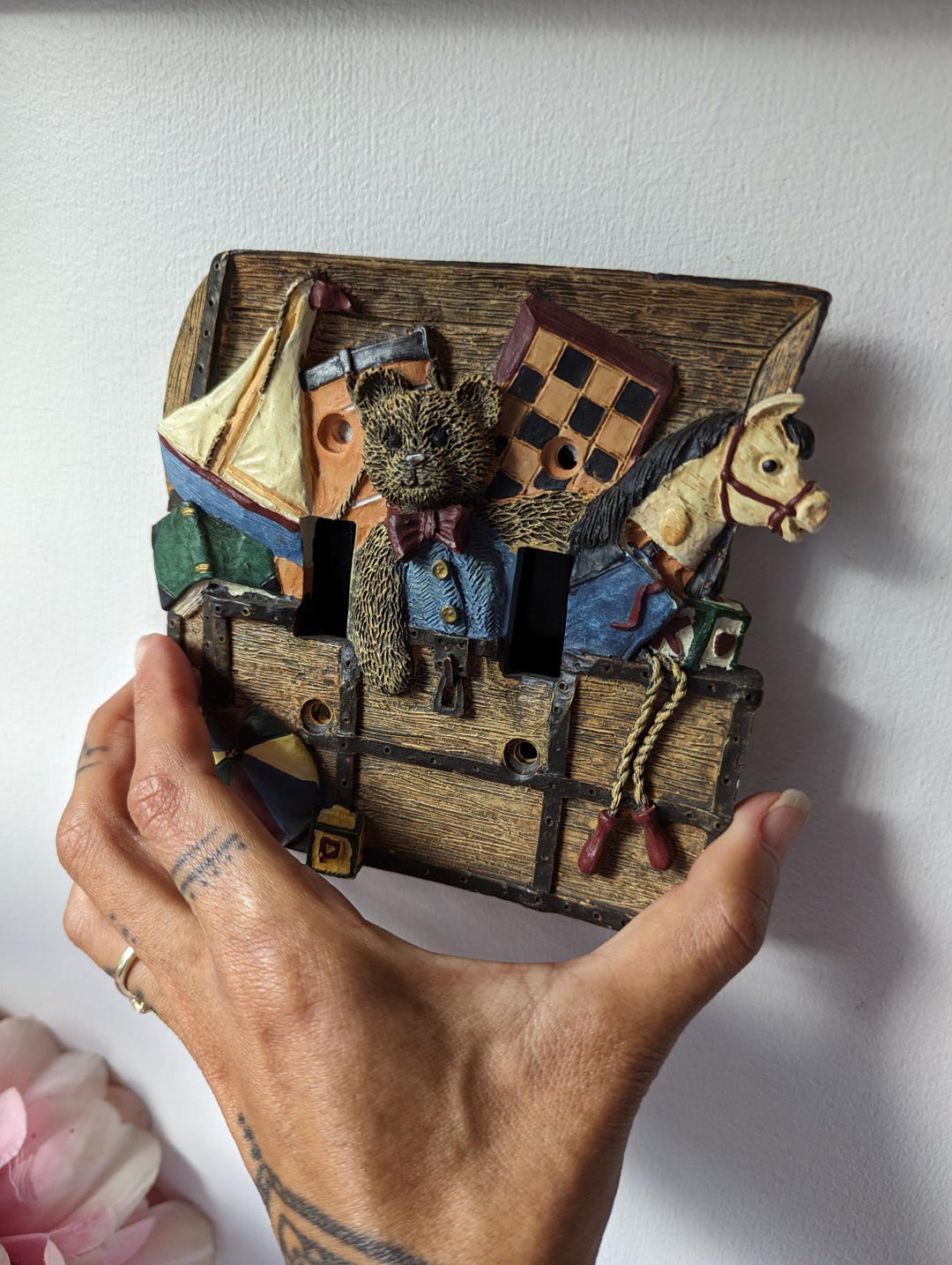 Light Switch Plate, Vintage Toys Toy Box Light Switch Cover, Baby ...