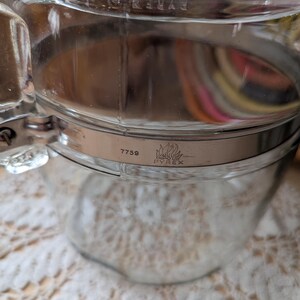 Vintage 7759 Pyrex Flameware Percolateur Pyrex 6 Cup Percolator Clear ...