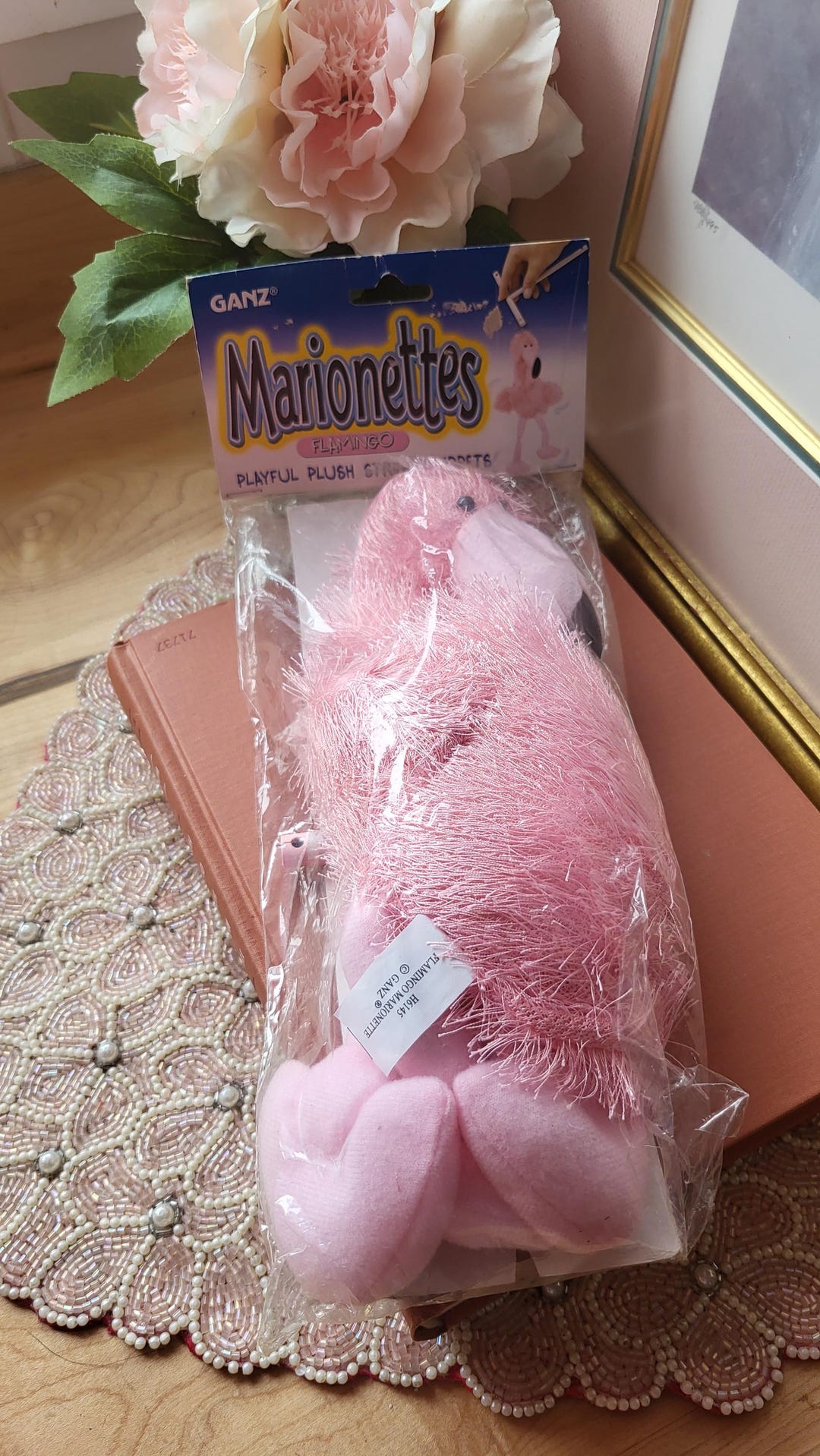 Vintage Ganz Marionette Flamingo Plush String Puppet. Original Bag. - Etsy