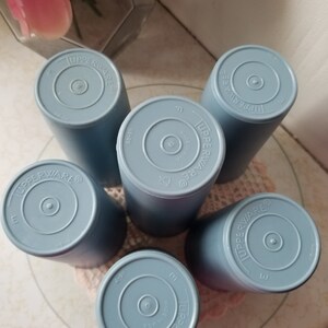 Vintage Set of 6 Tupperware Cups Tumblers Blue Made in USA - Etsy
