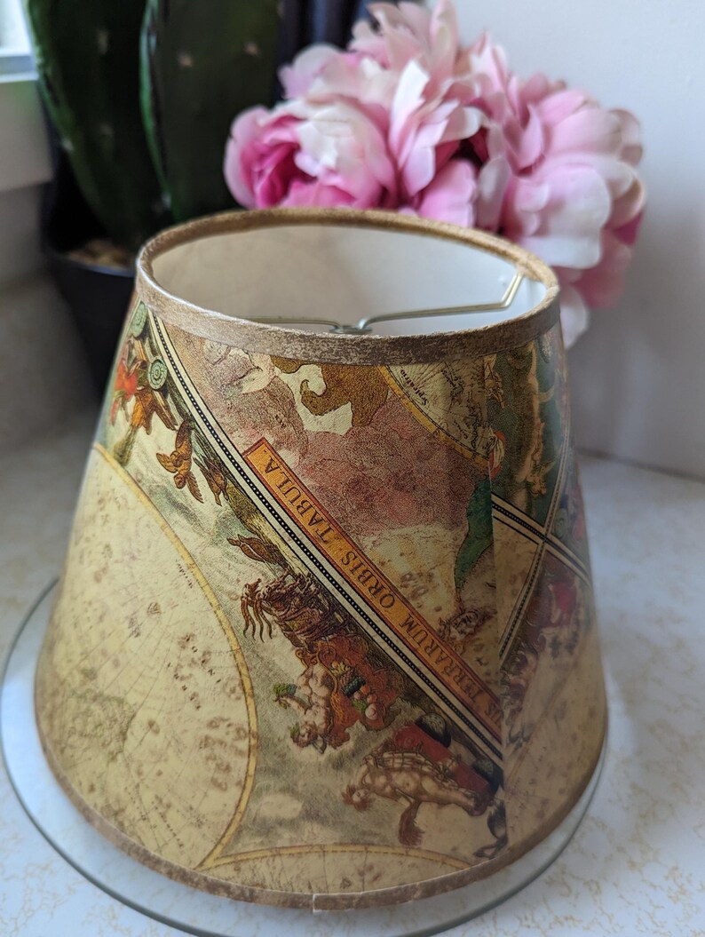 Vintage Small Globe Old World Map Lamp Shade - Etsy