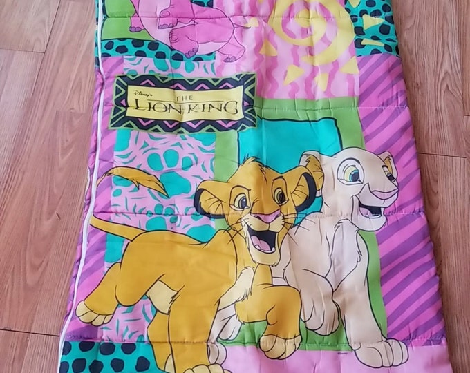Vintage 90s Childs THE LION KING Simba and Nala Sleeping Bag - Etsy