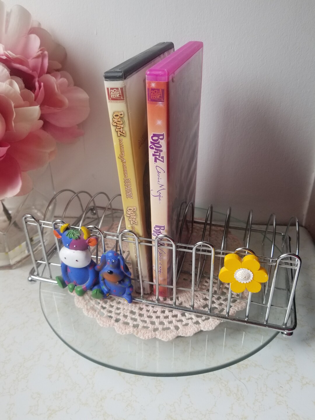 Vintage Silver Grey Metal With Cute Animals and Flower 12 CD/ DVD ...