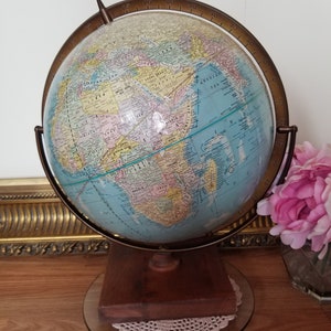Vintage Cram's Scope-o-sphere 12 Inch World Globe no. 1-12 C73 Textured ...