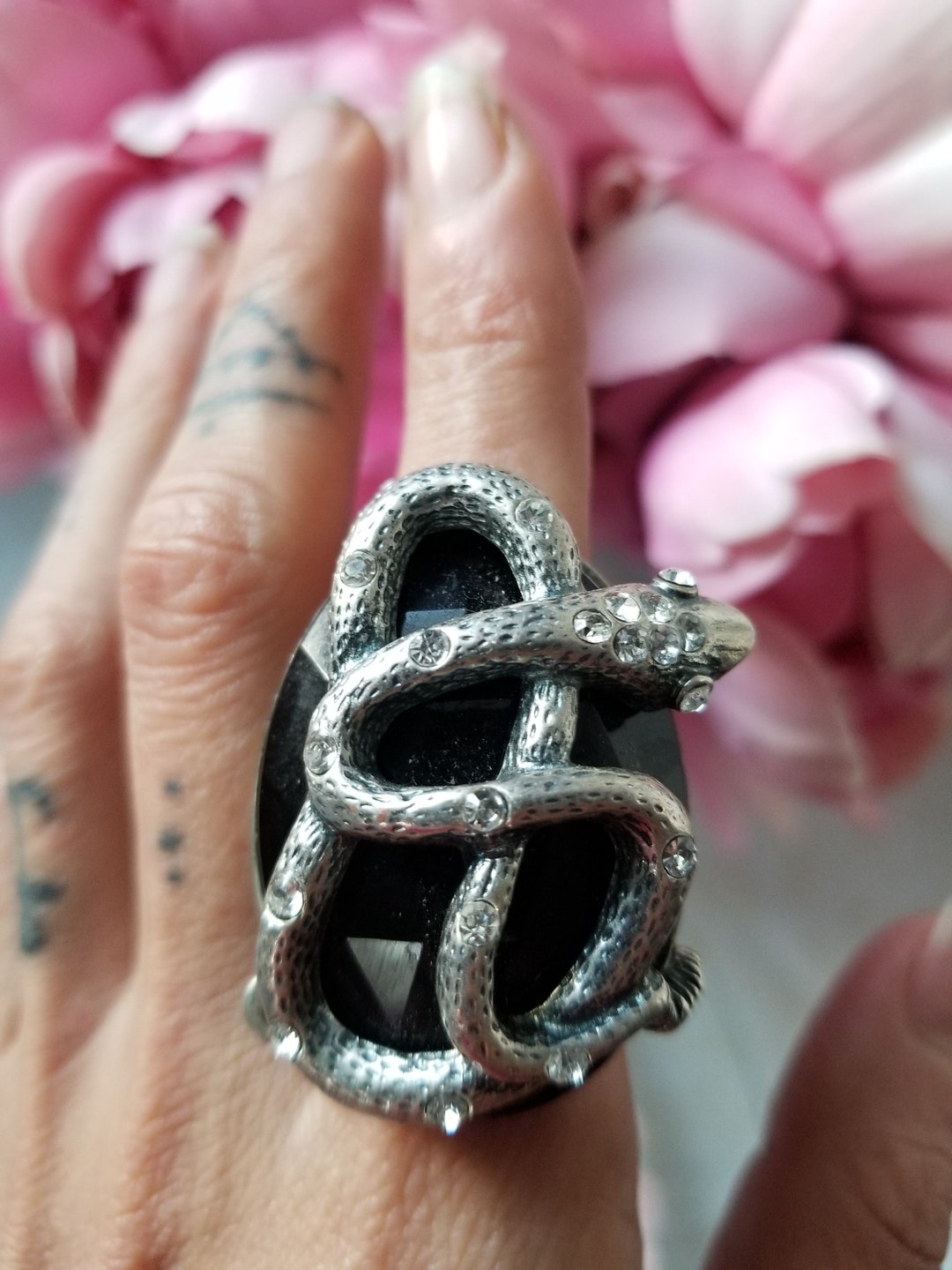 Snake Ring,gothic Snake Ring,black Snake Ring,black Gothic Ring,serpent ...