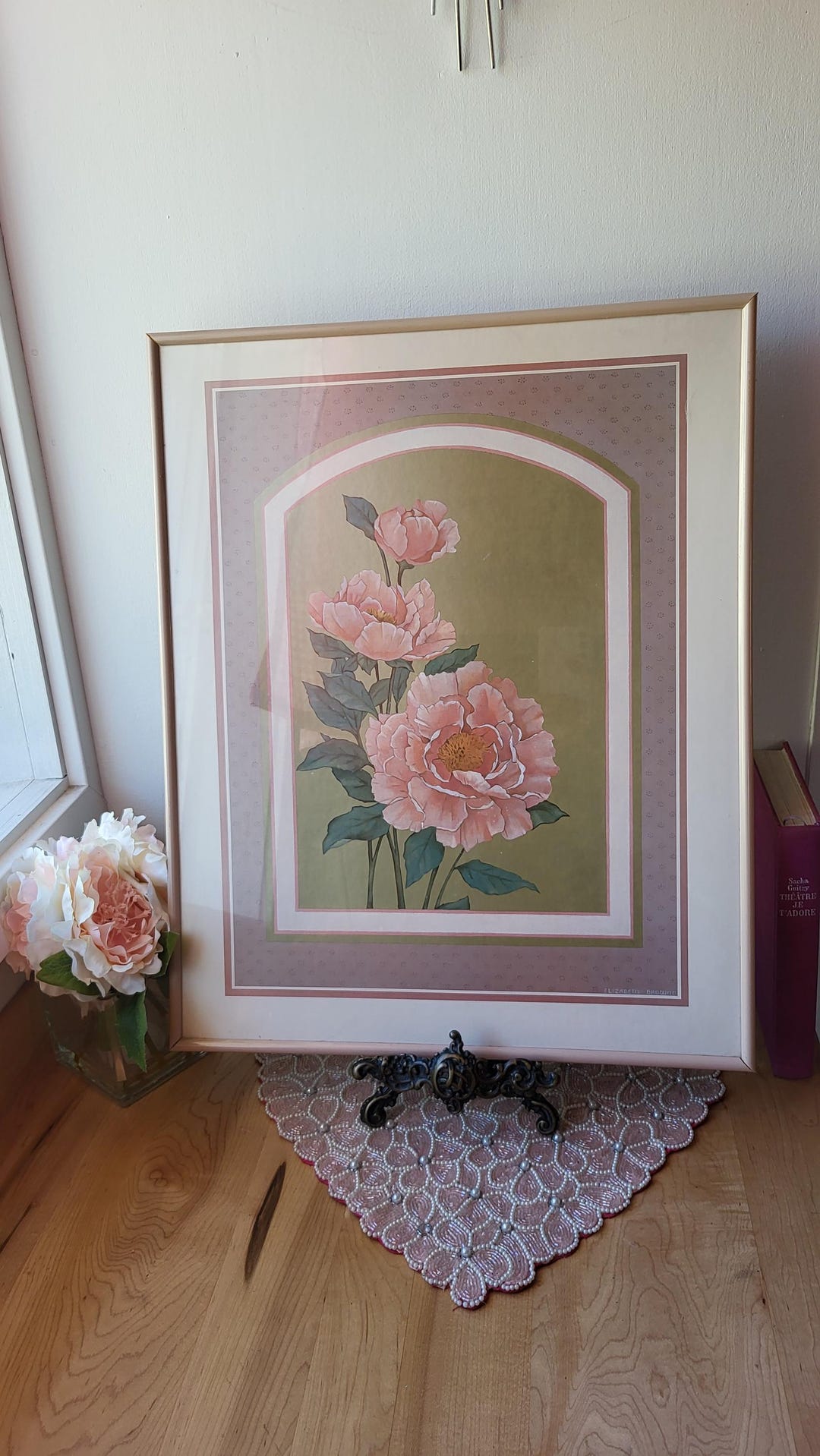 Vintage Postmodern 1985 Bernard Picture Company Framed Print Roses ...