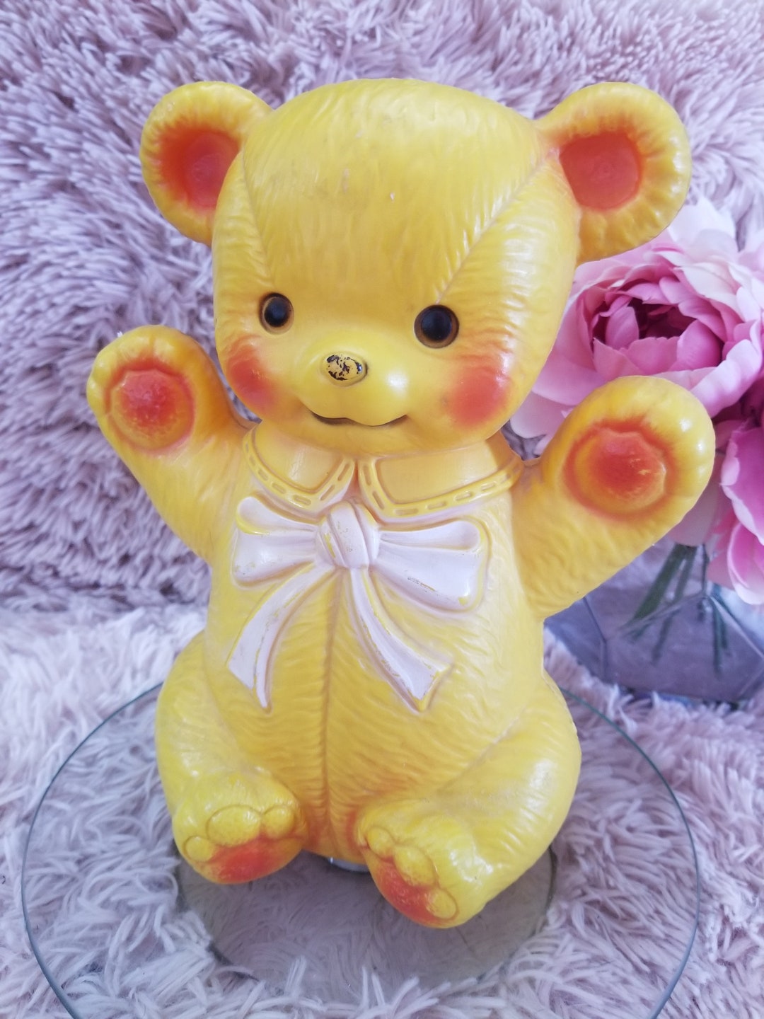 Vintage Regal Blow Mold Teddy Bear Coin Bank Fabriqué Au Canada - Etsy