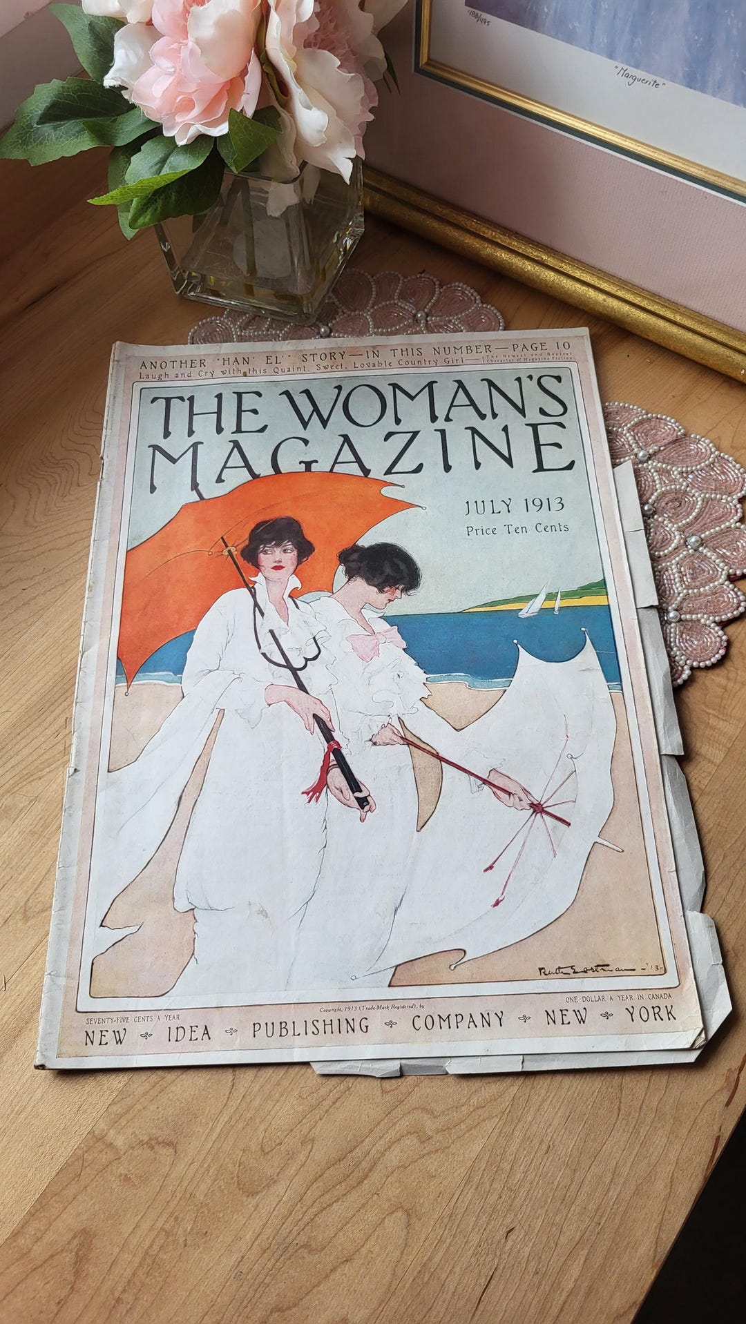 Vintage 1913 the Womens Magazine Pretty Women Fashion Umbrella Beauty ...