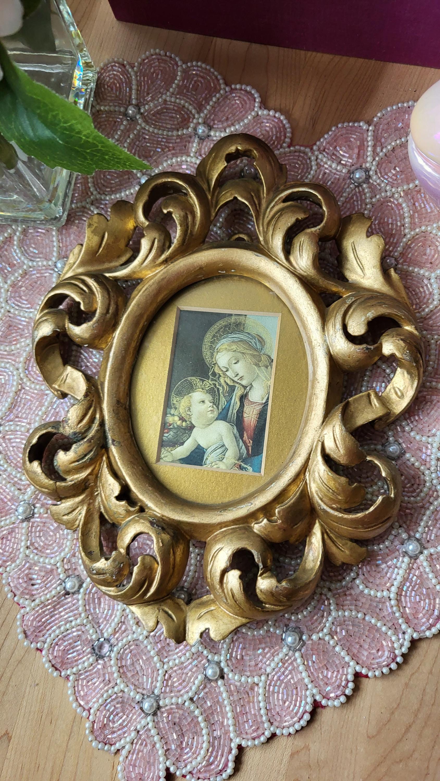 Vintage Wooden Ornamental Frame, Wooden Frame, Religious Image or Paint ...