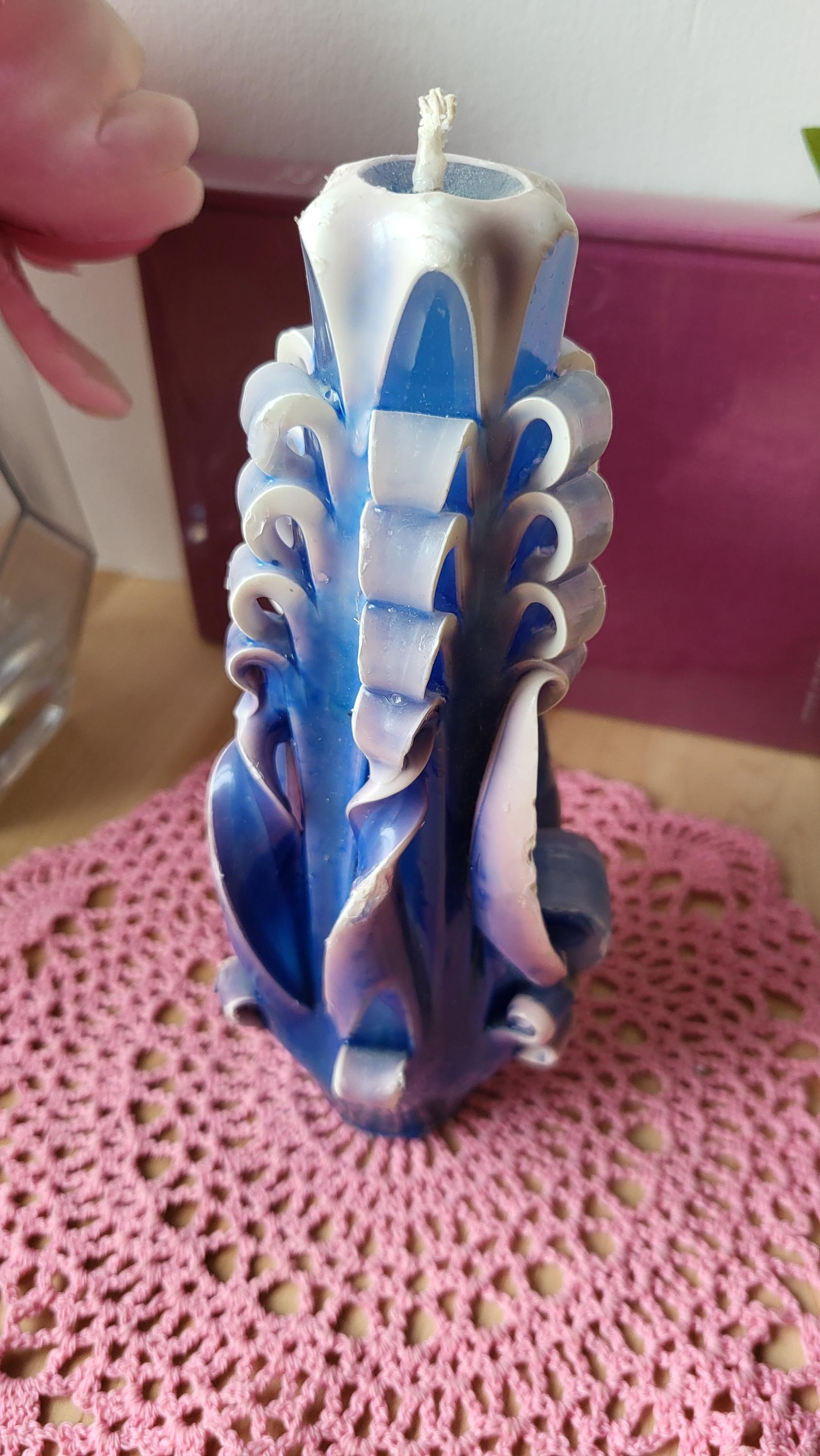 Vintage Hand Carved Candle Krishencraft Candles Welsh Decorative 70s ...