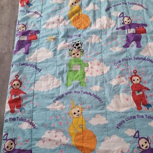 Vintage Années 1990 Teletubbies Twin Size Comforter Blanket Enfants ...