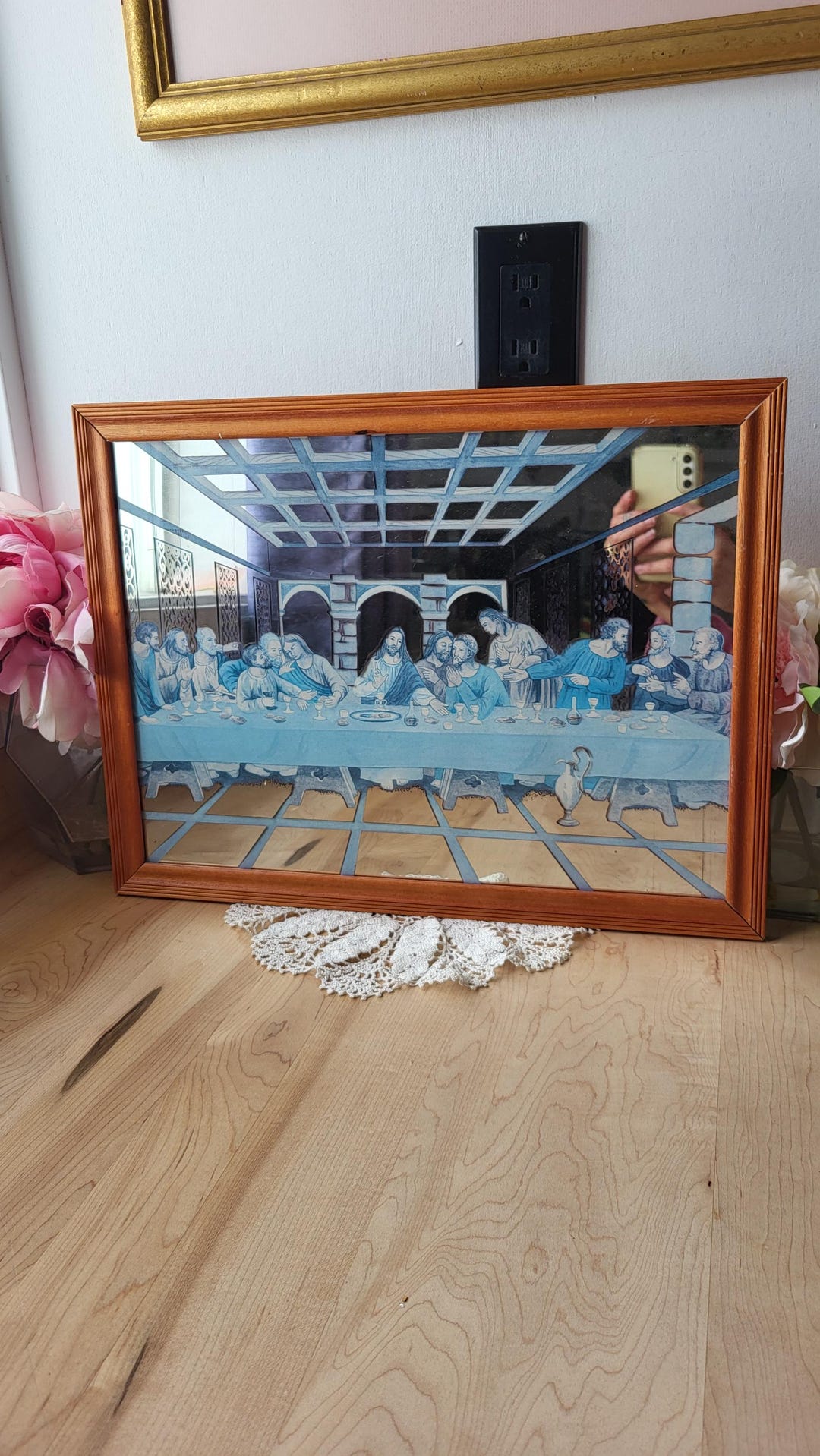 Vintage Rare Mirror With the Last Supper Jesus Religious Art Made in ...
