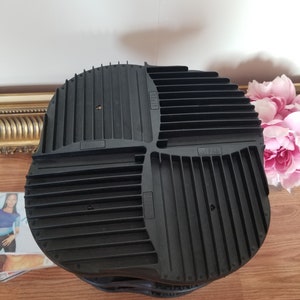Vintage ALPHA Black Plastic CD Spinner, Stackable Tour 3 Tier Made in ...