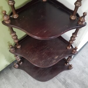 Vintage Solid Walnut Spindle Corner Shelf 5 Tiers - Etsy