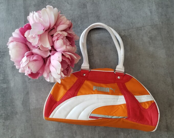 Vintage Y2K Puma Cabana Racer Retro Colors Orange Red and White - Etsy