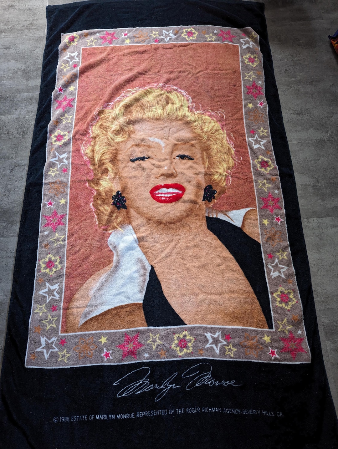Vintage RARE 1988 Marilyn Monroe by Roger Richman Beach Large Towel - Etsy