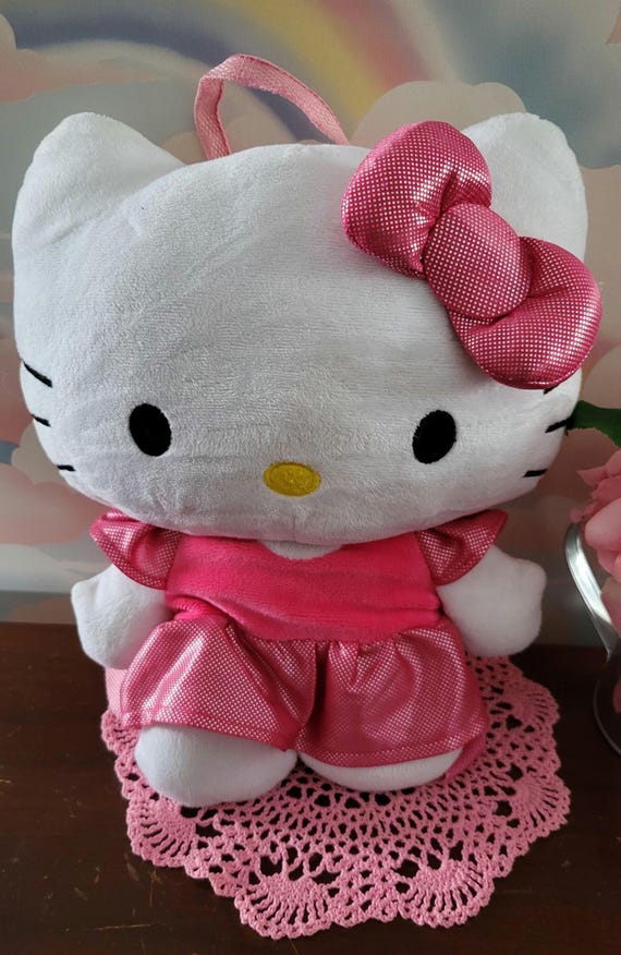 Vintage Y2K Hello Kitty Plush Backpack Kids Travellin… - Gem