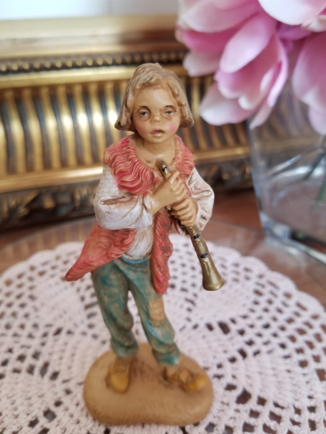 Vintage FONTANINI DEPOSE ITALY 116 Daniel With Flute Spider Mark - Etsy
