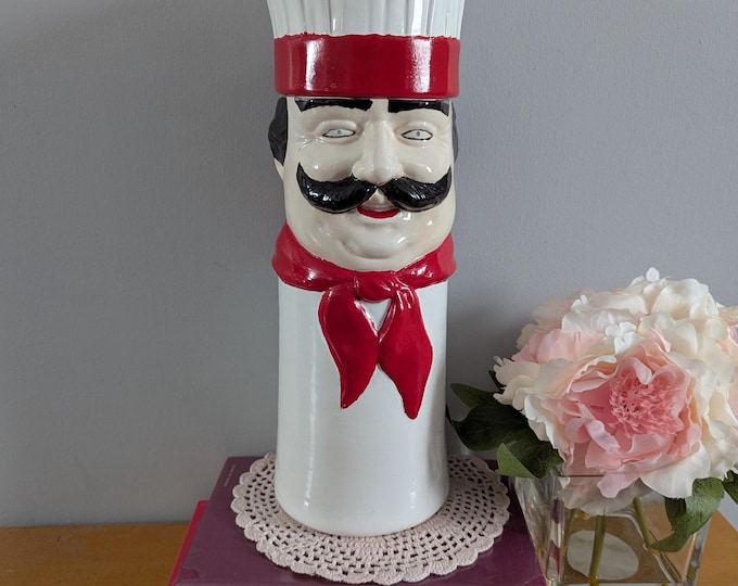 Vintage Pasta Container - Italian Chef Pasta Holder - Ceramic Pasta ...