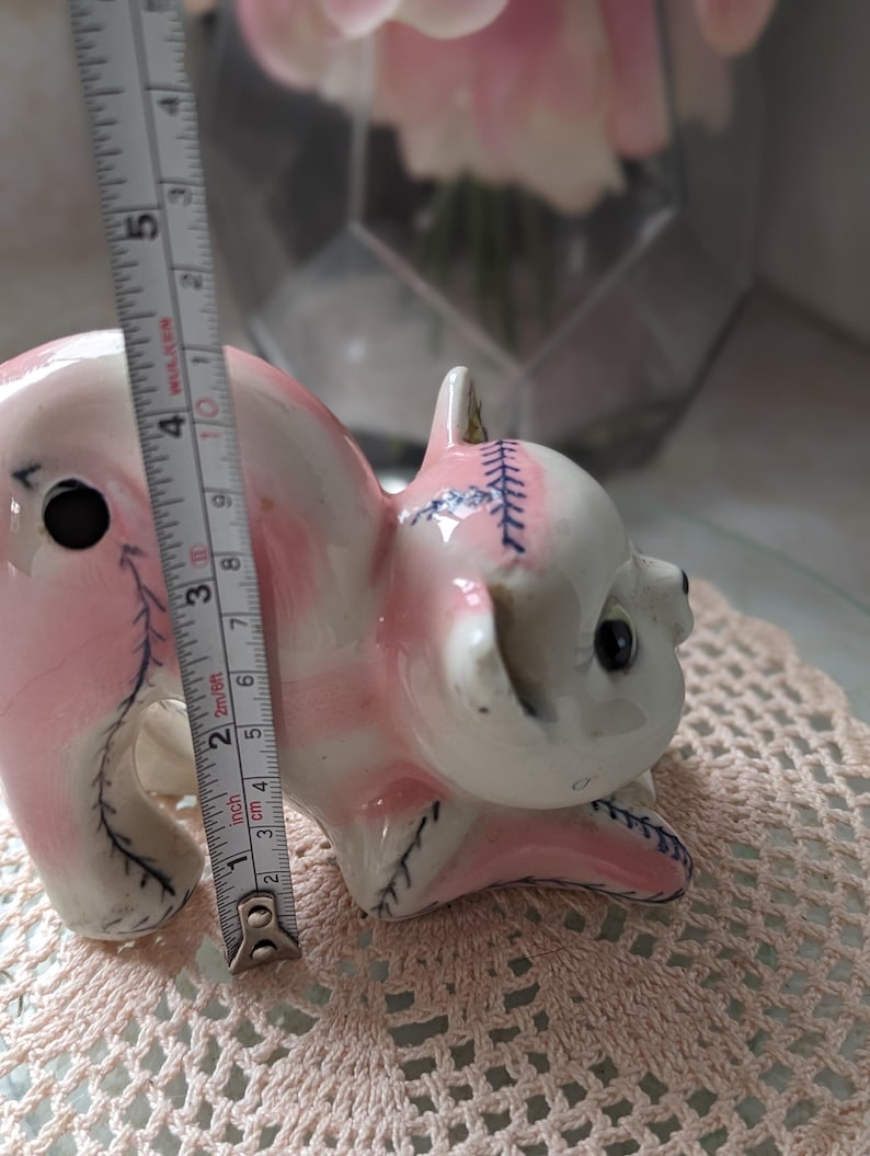 Vintage Kitsch Japan Pink Cat Arch Back Pottery - Etsy