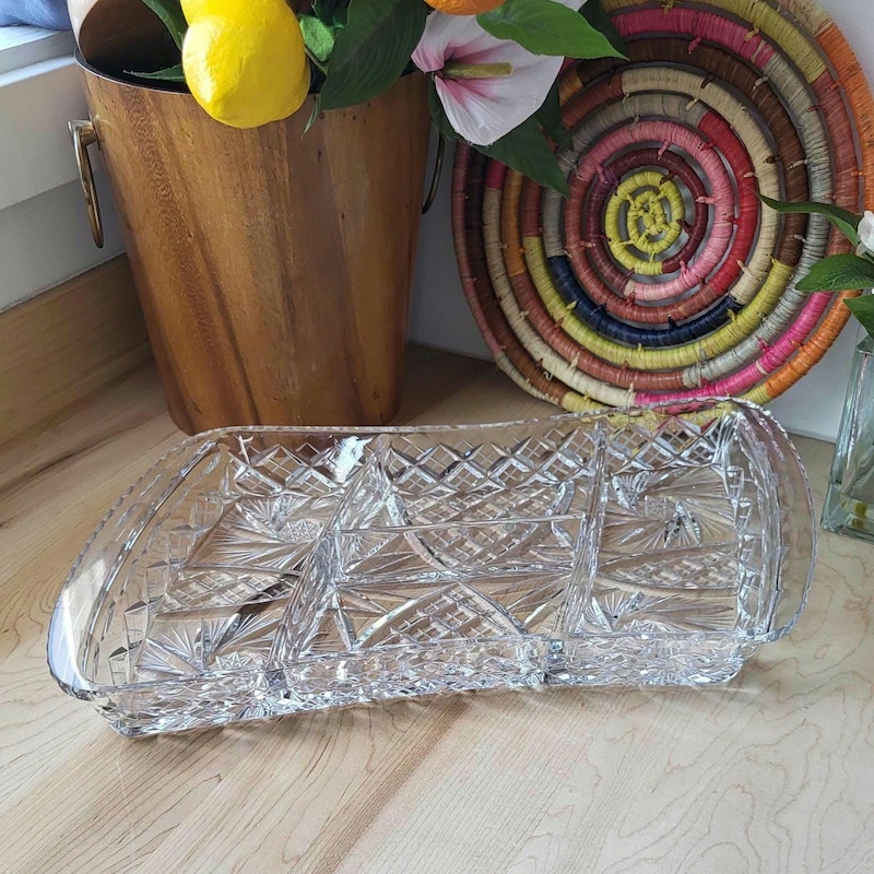 Crystal Serving Tray - Etsy