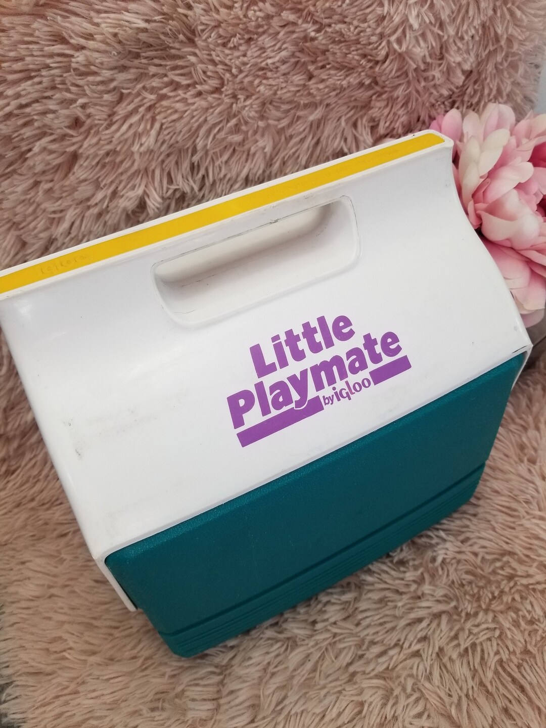 Vintage IGLOO Little Playmate Cooler 7 Quart Lunch Box Green Purple ...