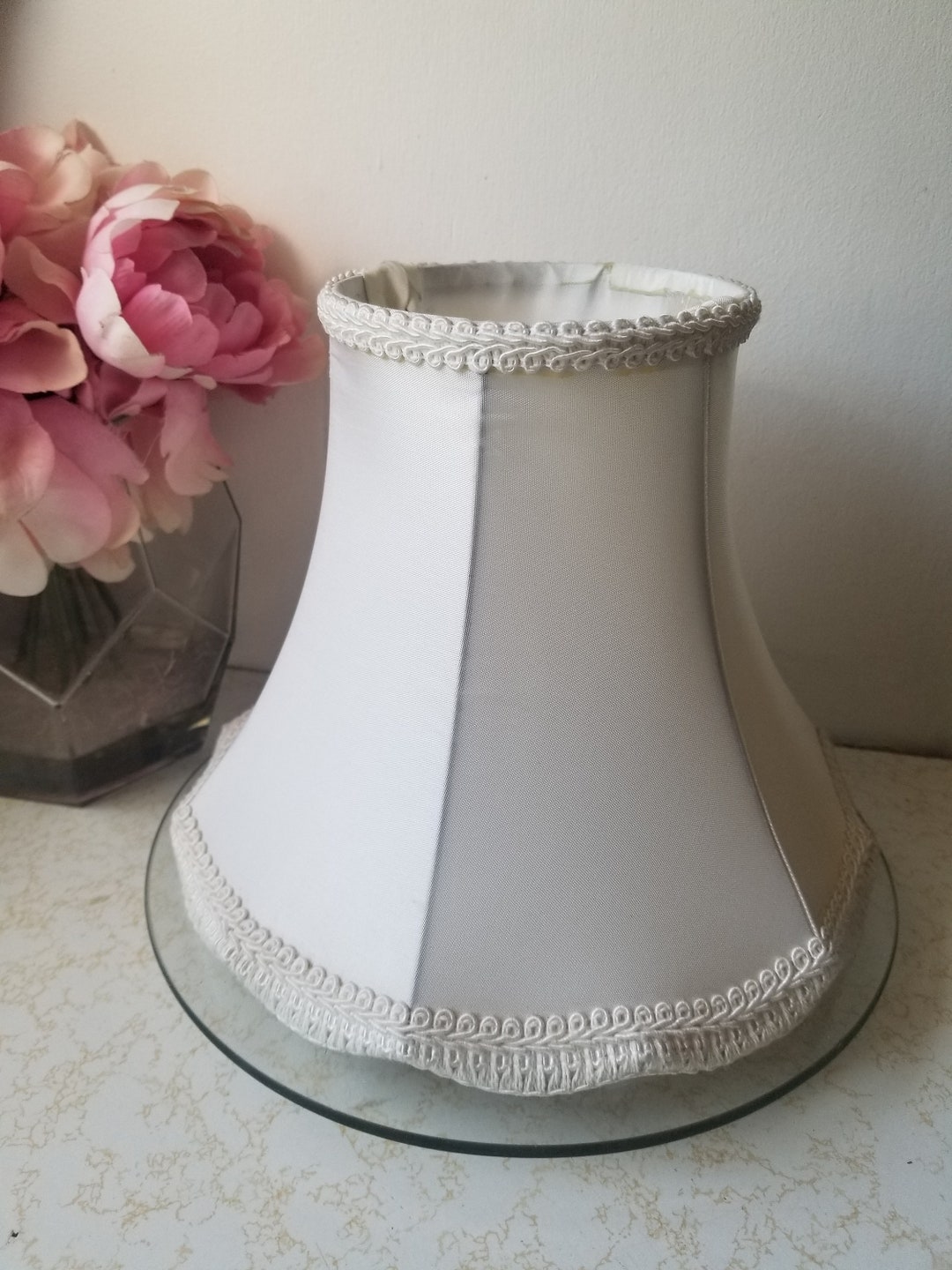 Vintage Victorian Corset Lamp Shade Ivory Bell Shapped Gold Clip 7 Tall Etsy