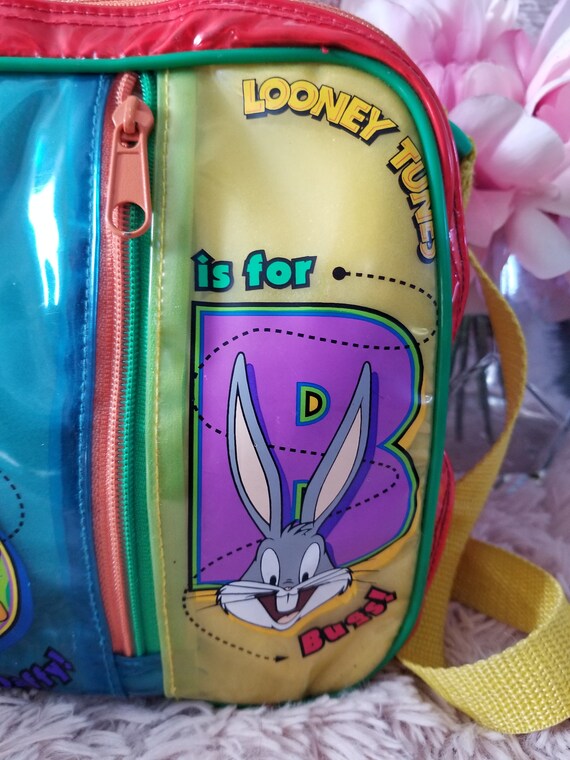 Vintage Looney Tunes Bugs Bunny Taz Lunch Box 90's - Gem