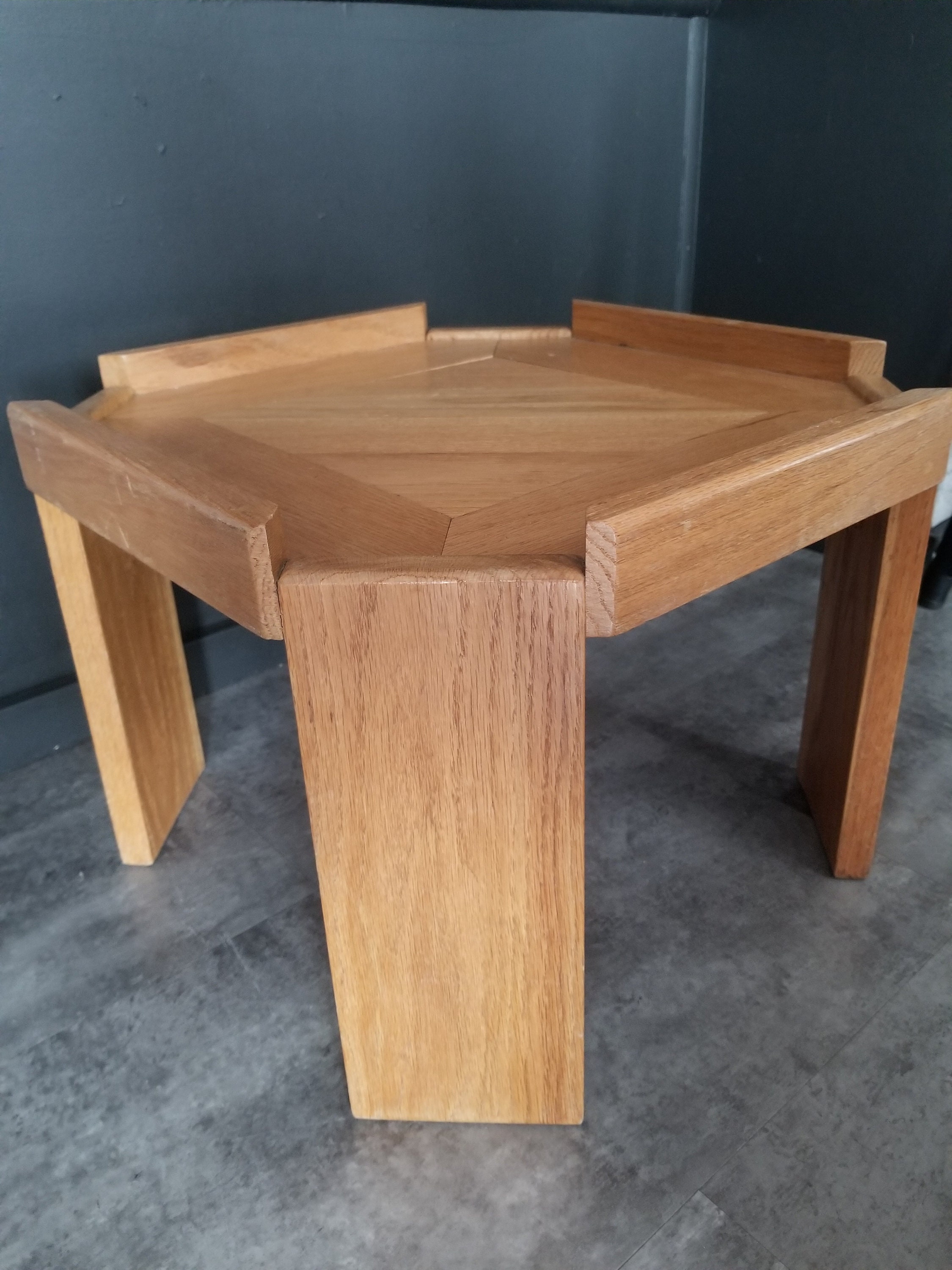 Vintage Hexagonal Wooden Coffee Table Side Table Small Table - Etsy