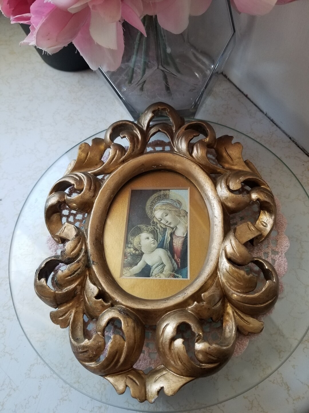 Vintage Wooden Ornamental Frame, Wooden Frame, Religious Image or Paint ...