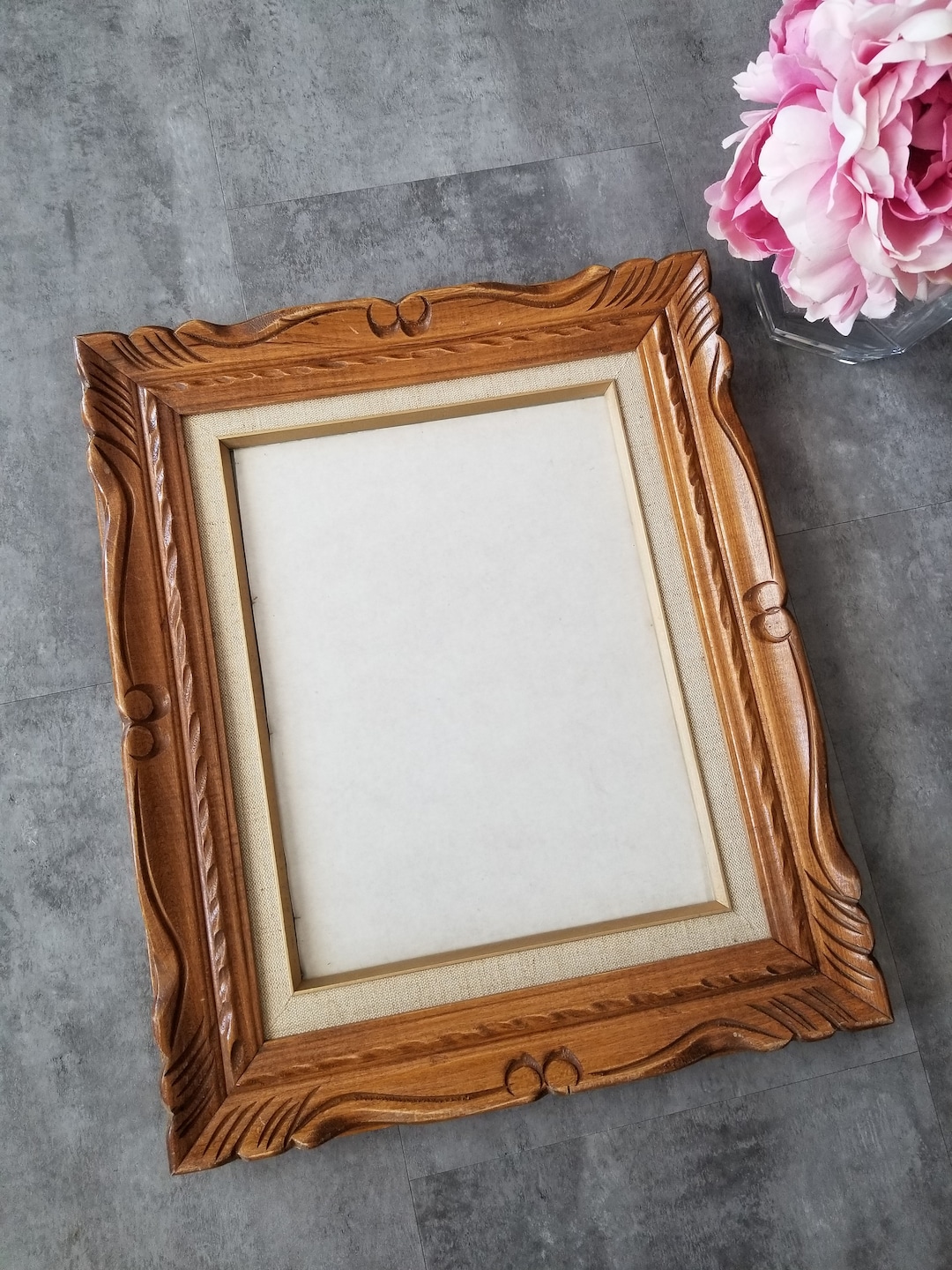 Vintage Antique Wood Frame Hand Carved Provential Victorian Unique ...