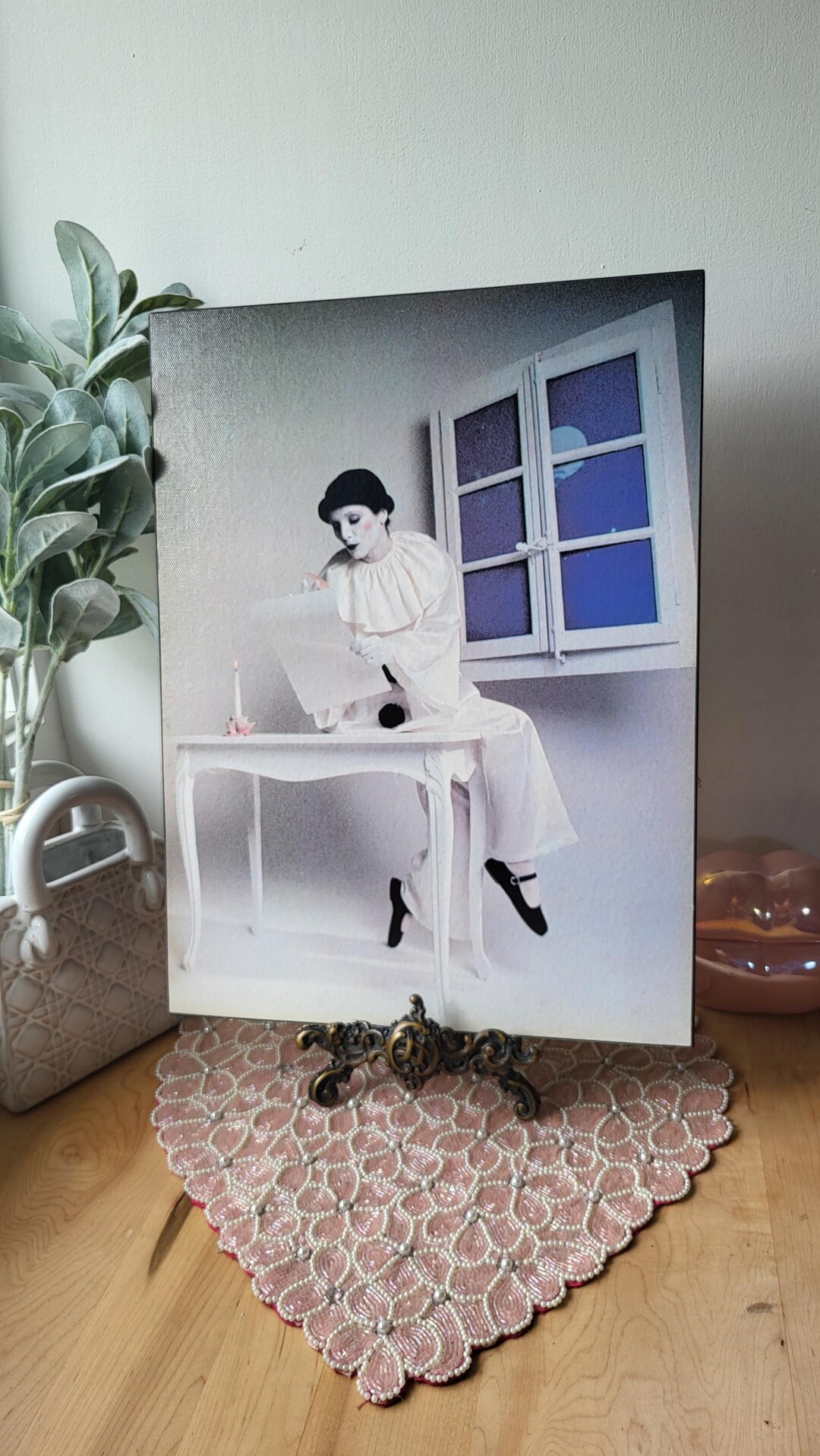 Vintage Pierrot Art Wall Hanging Print - Etsy