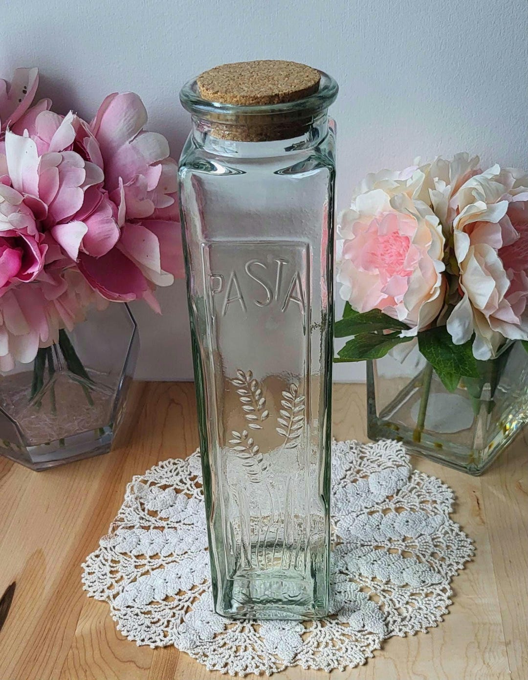 Vintage Glass Pasta Spaghetti Jar. High Bottle With Cork. - Etsy
