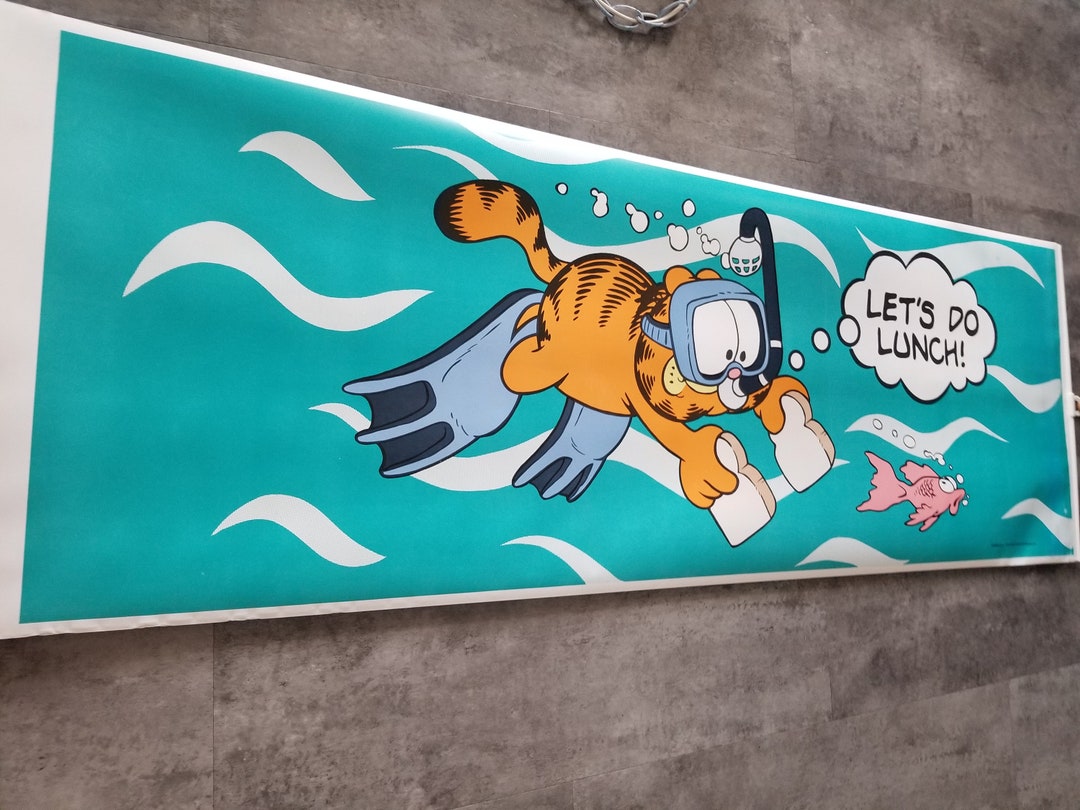 Vintage Garfield in the Sea Wall Hanging or Other Decoration 1978 ...