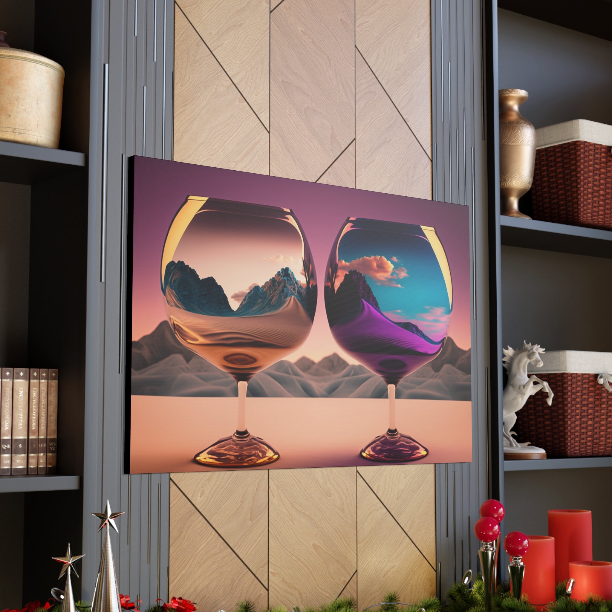 Winescapes Wine Canvas Wall Art Abstract Wall Art Canvas Wine Wine ...