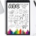 ABC Colour With Me, Printable Cute Animal Coloring Page | Easy Fun ...