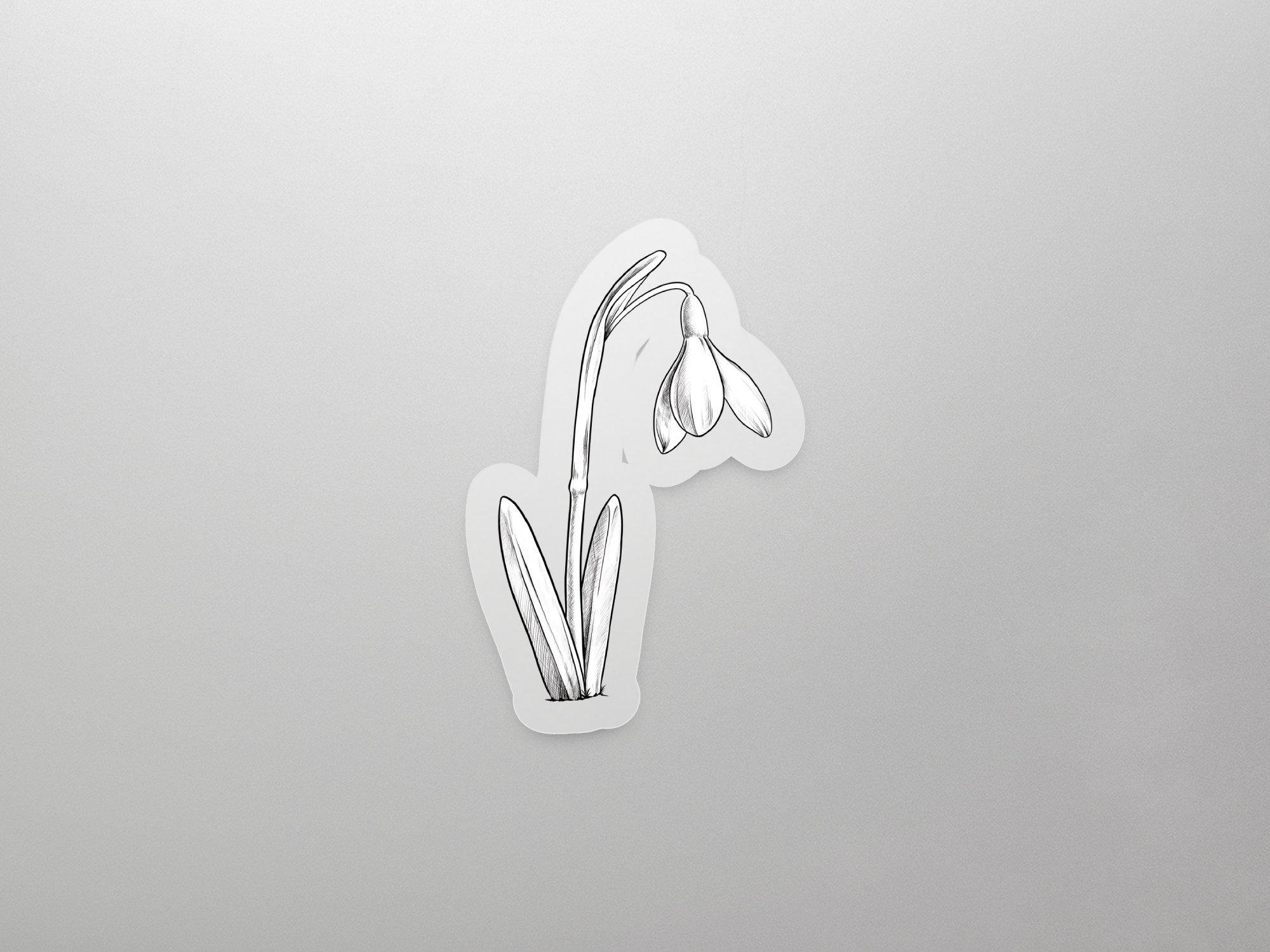 January Birth Month Flower Sticker Decal Snow Drop for Bestfriend Mom ...