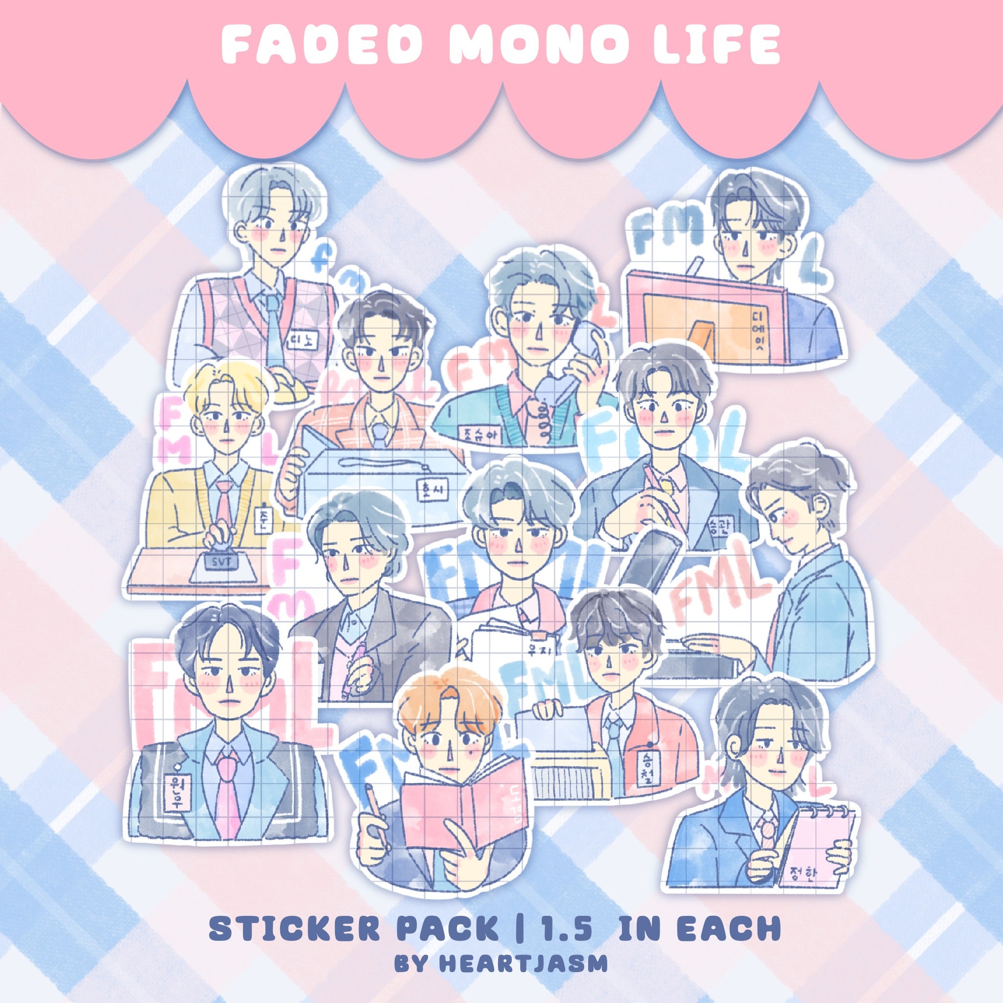 Cute FML Seventeen Sticker Pack Relatable Sticker Set OT13 SVT ...