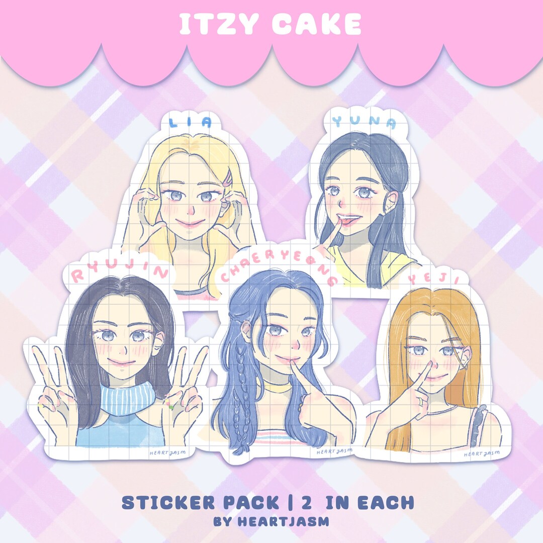 Cute Itzy Sticker Pack Cake Sticker for Kpop Fan Gift Itzy for Journals ...