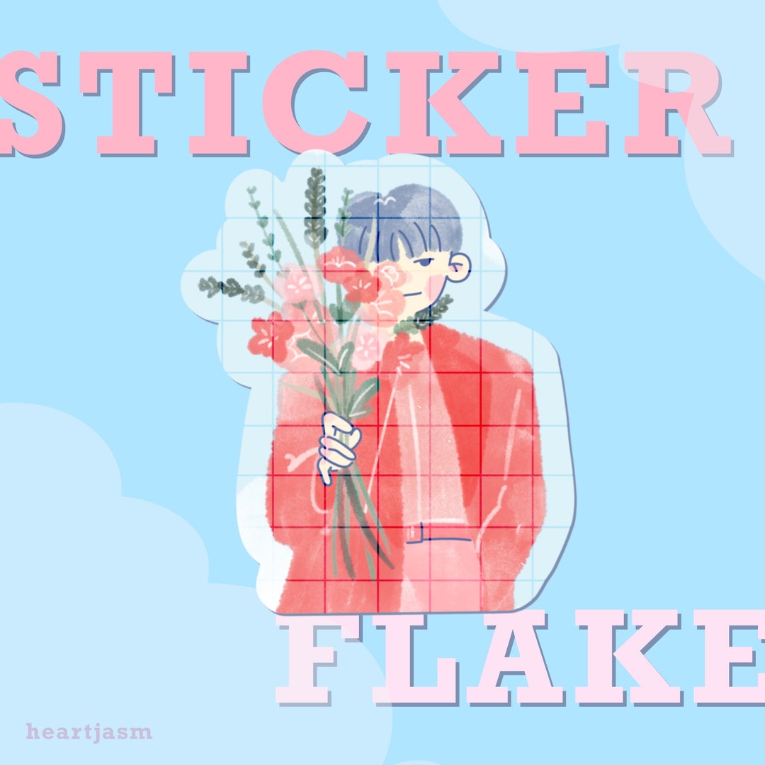 SEVENTEEN Woozi Ruby Sticker Flake / SVT Cute Waterproof Laptop Sticker ...