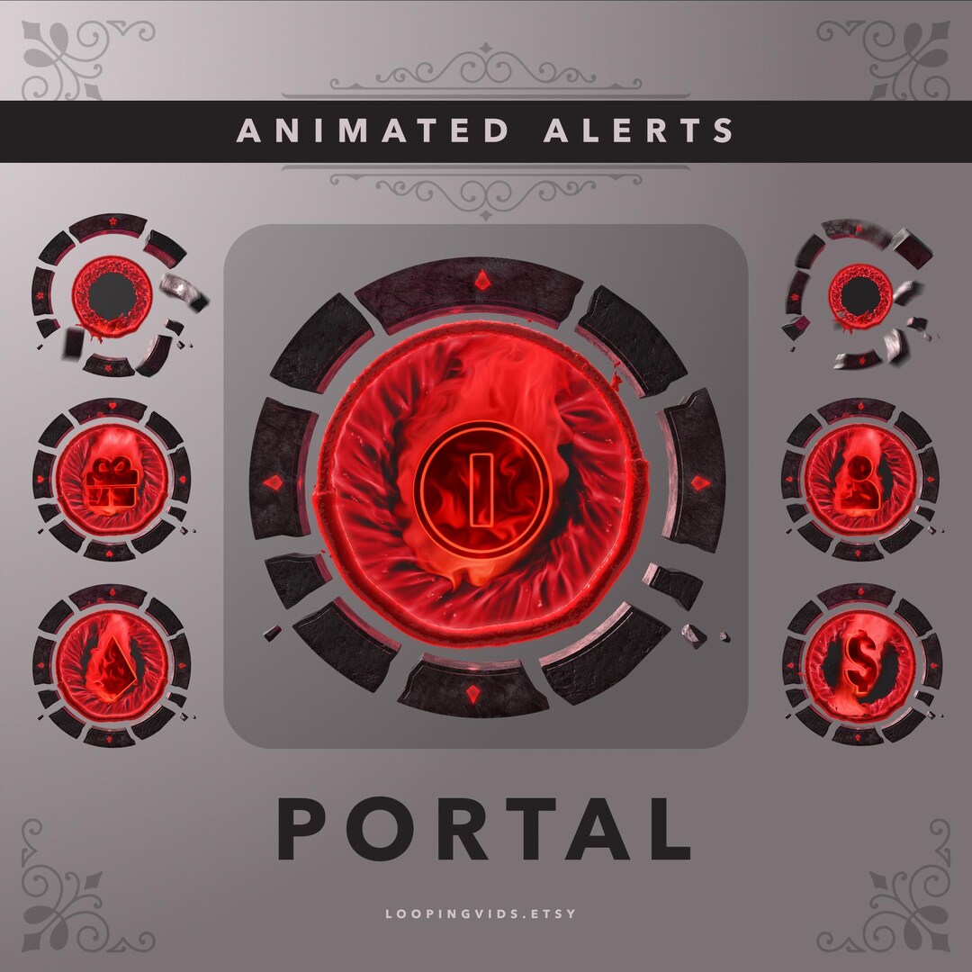 Portal Bloodlust Animated Twitch Alerts: Streaming Overlay (digital ...